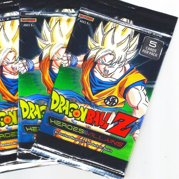 Panini | Toys | New 4 Dragonball Z Heroes Villains Booster Packs Dbz ...